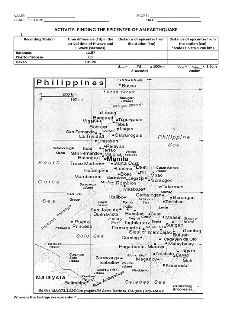 1.3. Finding The Epicenter Day 2 Edited | PDF | Geological Hazards ...