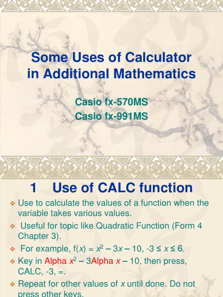Some Uses of Calculators | PDF | Sine | Trigonometric Functions