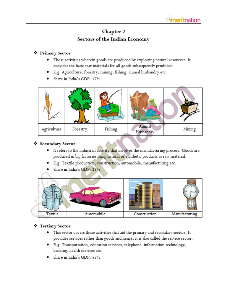 Sectors of the Indian Economy Explained | PDF | Money | Loans