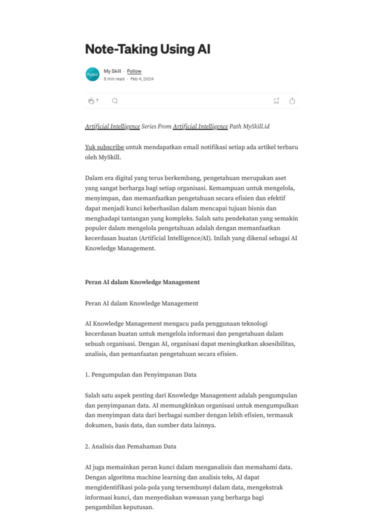 Note-Taking Using AI | PDF