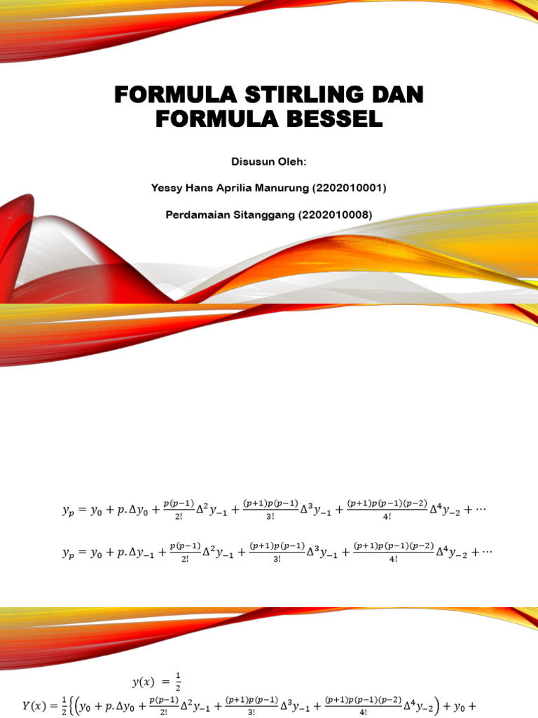Metode Interpolasi: Stirling & Bessel | PDF