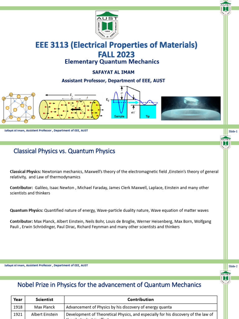 Quantum Mechanics in Electrical Engineering | PDF | Quantum Mechanics ...