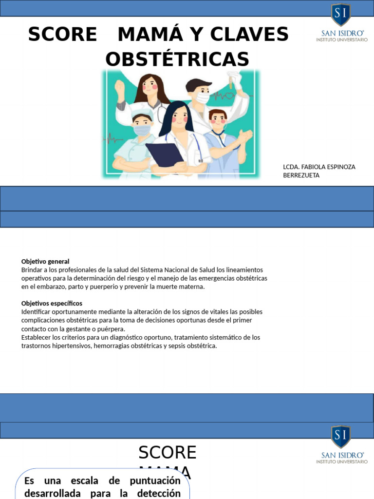 Score Mama | PDF | Septicemia | Especialidades Medicas