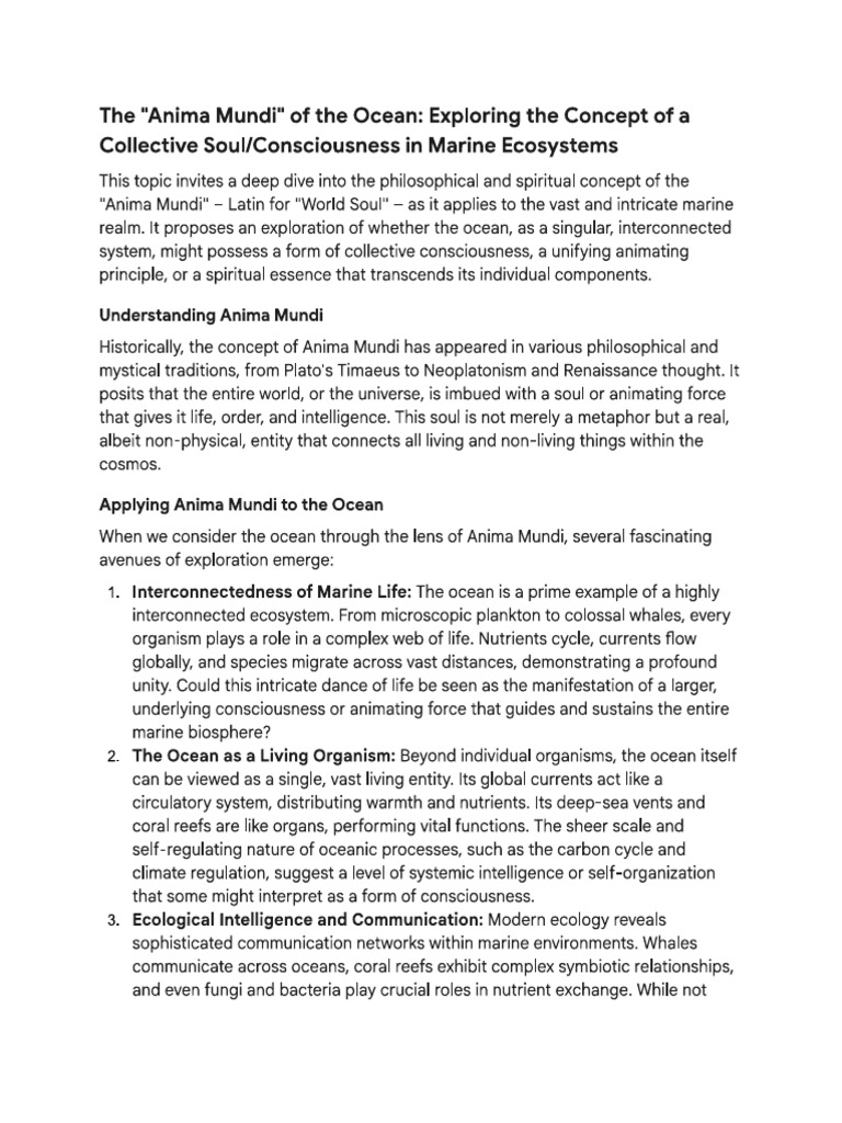 The Anima Mundi | PDF