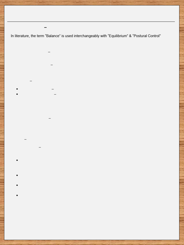 Balance Control in Therapeutic Exercises | PDF | Balance (Ability ...