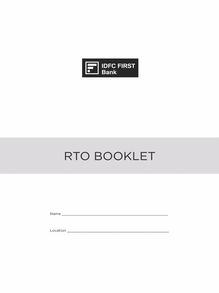 IDFC RTO Booklet V5 Compressed (1) - 2 | PDF