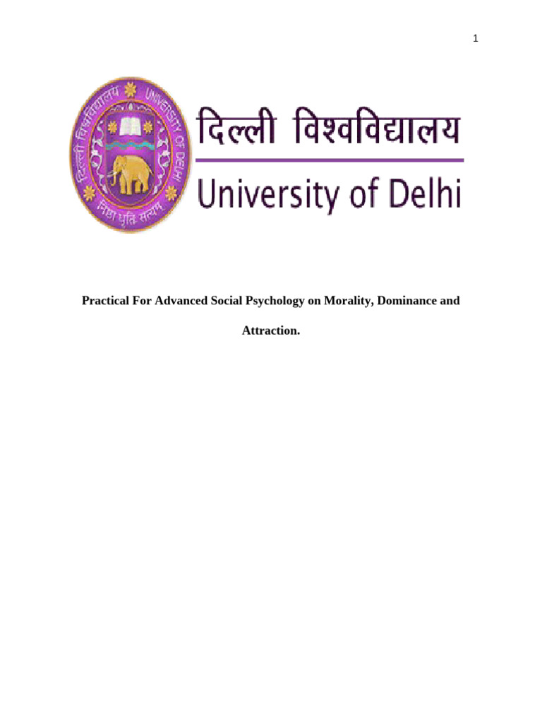 Social Attraction Practical | PDF | Morality | Gender Studies