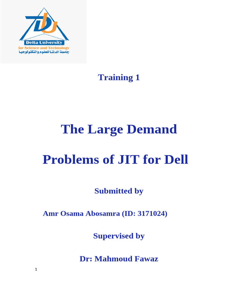 JIT Challenges and Solutions for Dell | PDF | Dell | Lean Manufacturing