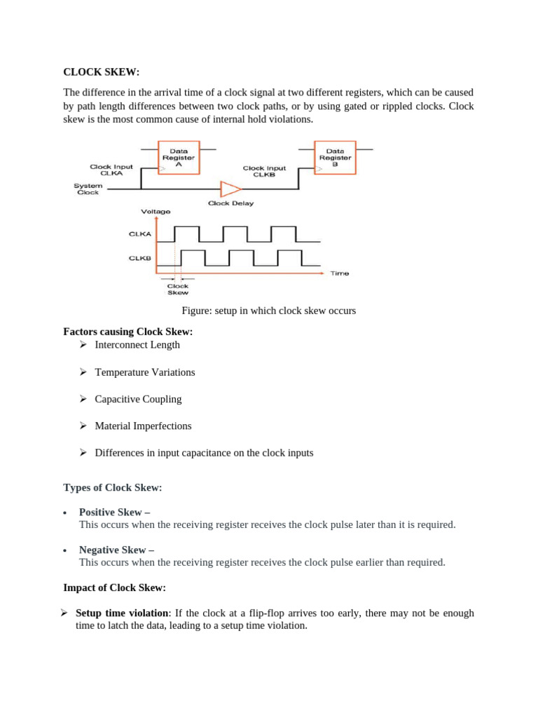Clock Skew and Jitter in VLSI Systems | PDF | Electrical Circuits ...