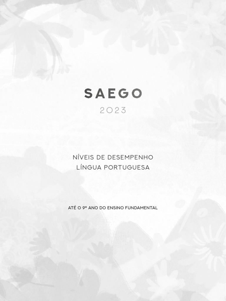 GO SAEGO 2023 - Padrões de Desempenho - LP 9EF | PDF | Contos | Narrativa