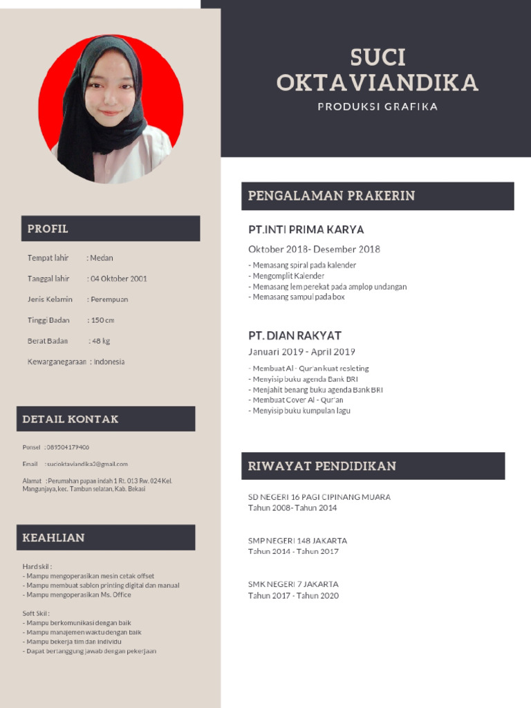 CV - Suci Oktaviandika | PDF