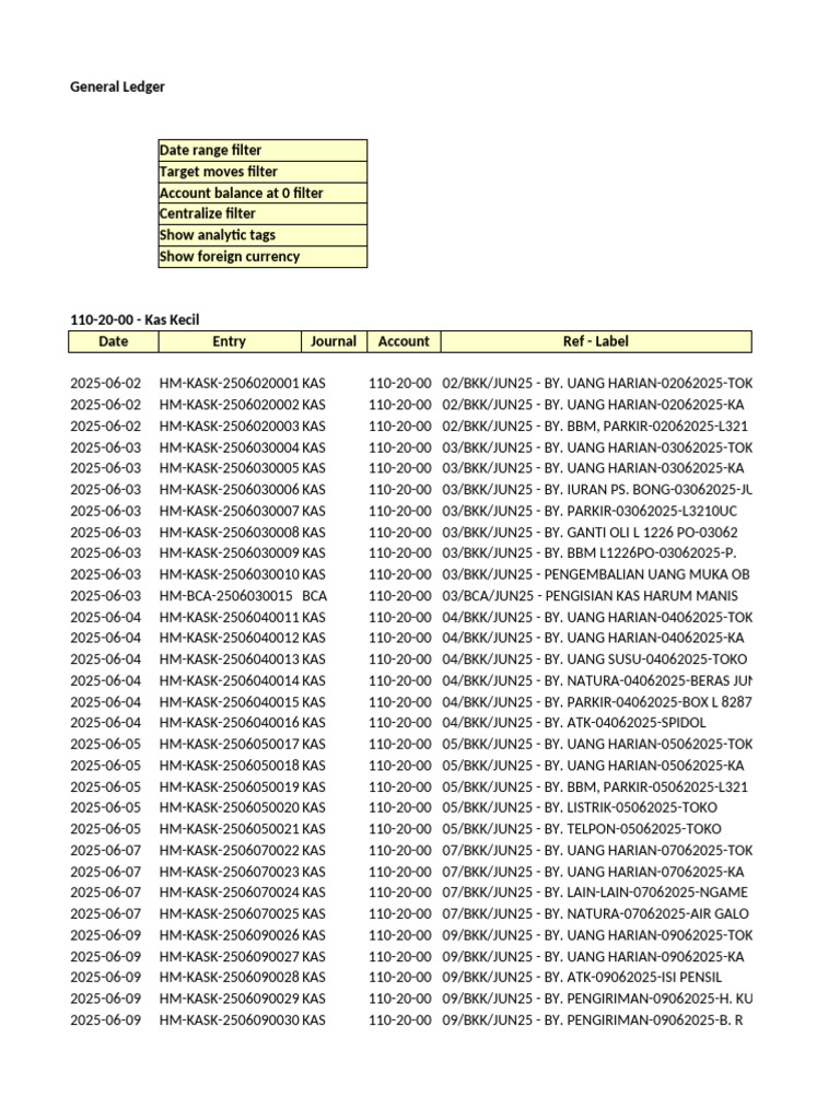 Report General Ledger | PDF | Accounting