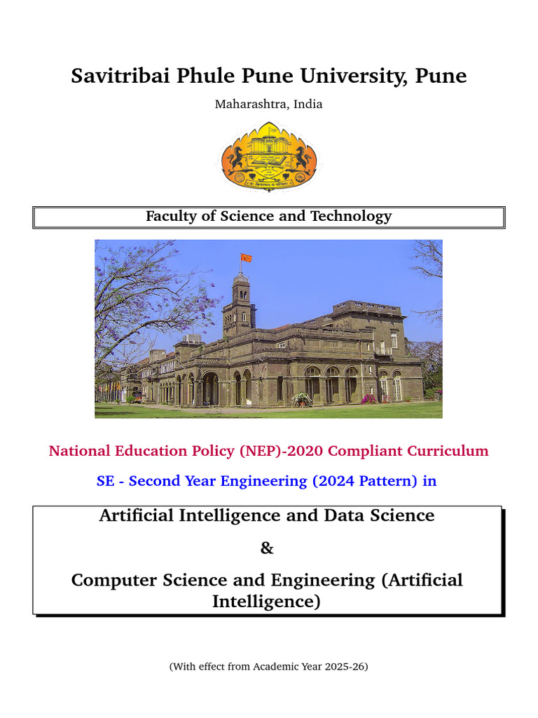 SE AI & DS Syllabus 2024 - SPPU | PDF | Artificial Intelligence | Intelligence (AI) & Semantics
