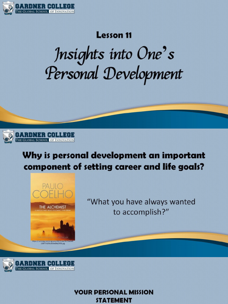 11 - Insights Into One's Personal Development | PDF