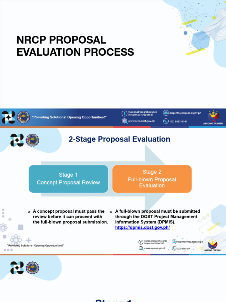 NRCP Proposal Evaluation Process Guide | PDF | Policy | Non ...