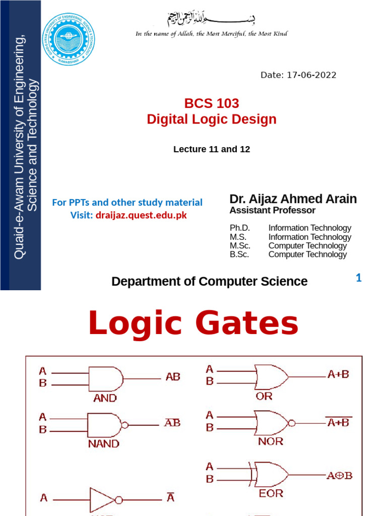 DLD Lecture 11 and 12 | PDF