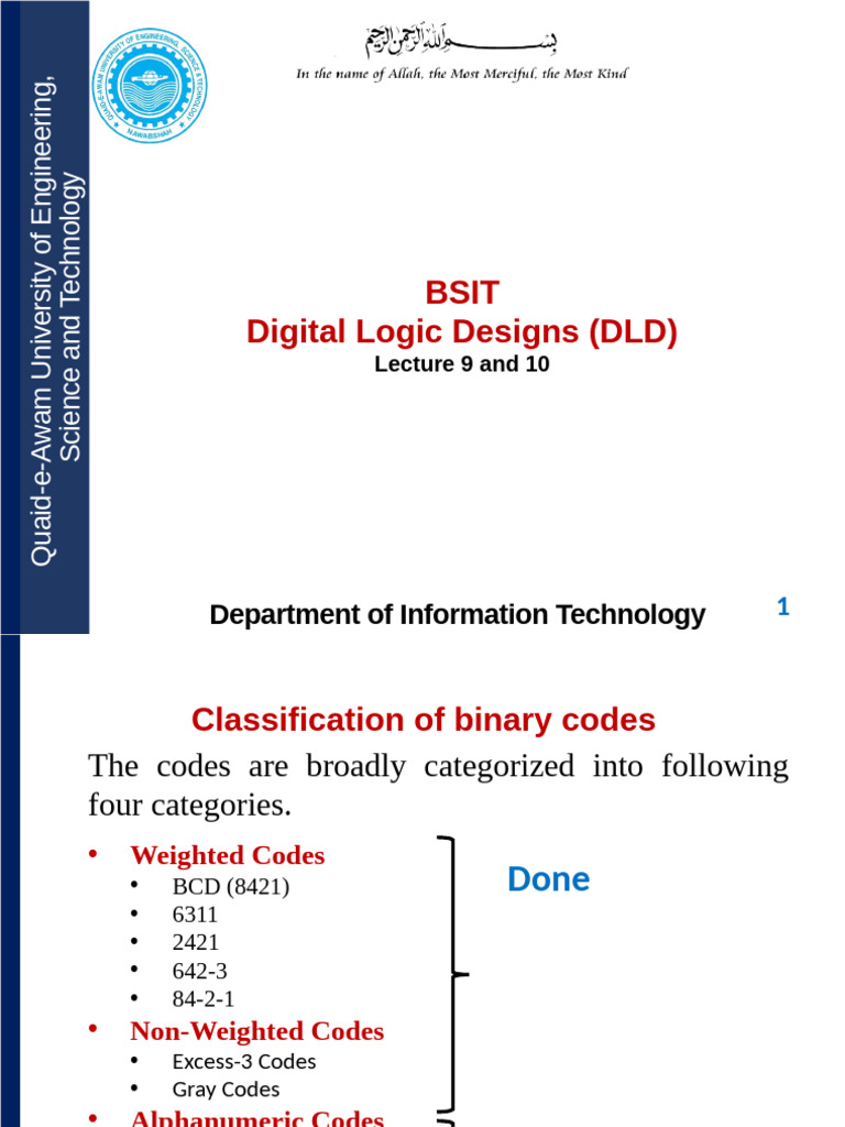 DLD Lecture 09 and 10 | PDF | Ebcdic | Ascii