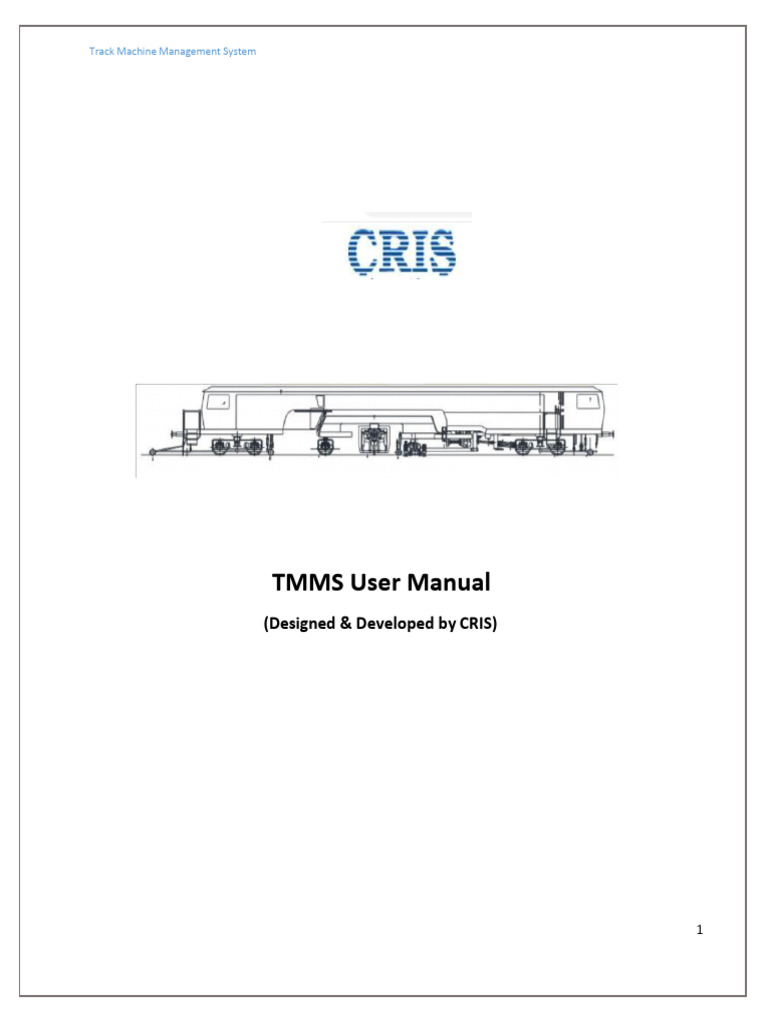 TMMS User Manual for Track Machines | PDF | Menu (Computing) | Password