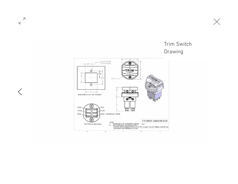 Trim Switch Drawing - Trim Switch CA3112-G | PDF