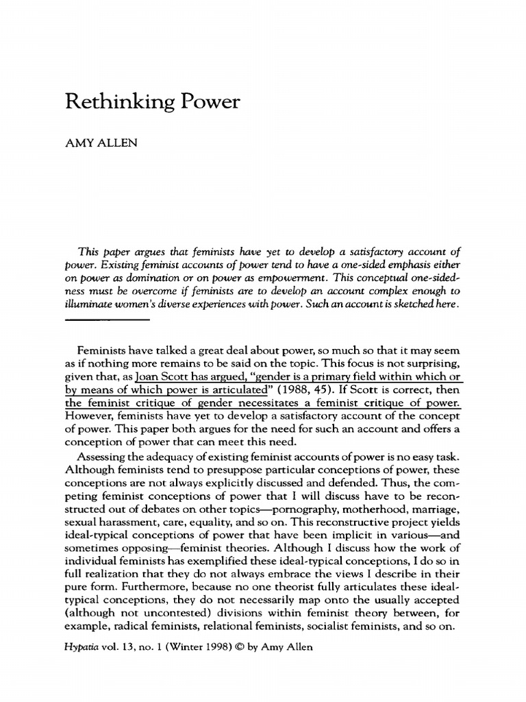 Rethinking Feminist Power Dynamics | PDF | Feminism | Gender Studies