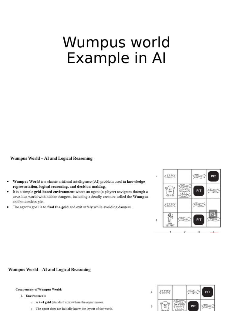 Wumpus World Example in AI | PDF | Cognitive Psychology | Cognition