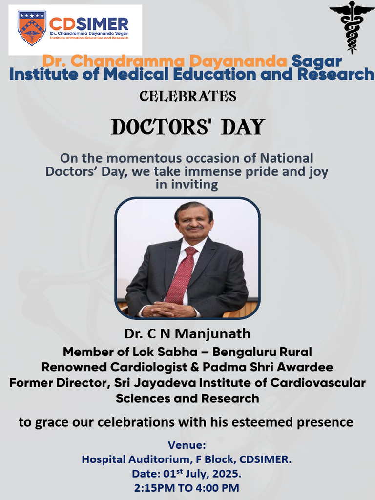 Invitation to National Doctors' Day Event | PDF