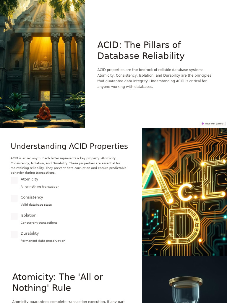 ACID The Pillars of Database Reliability | PDF | Acid | Database Transaction