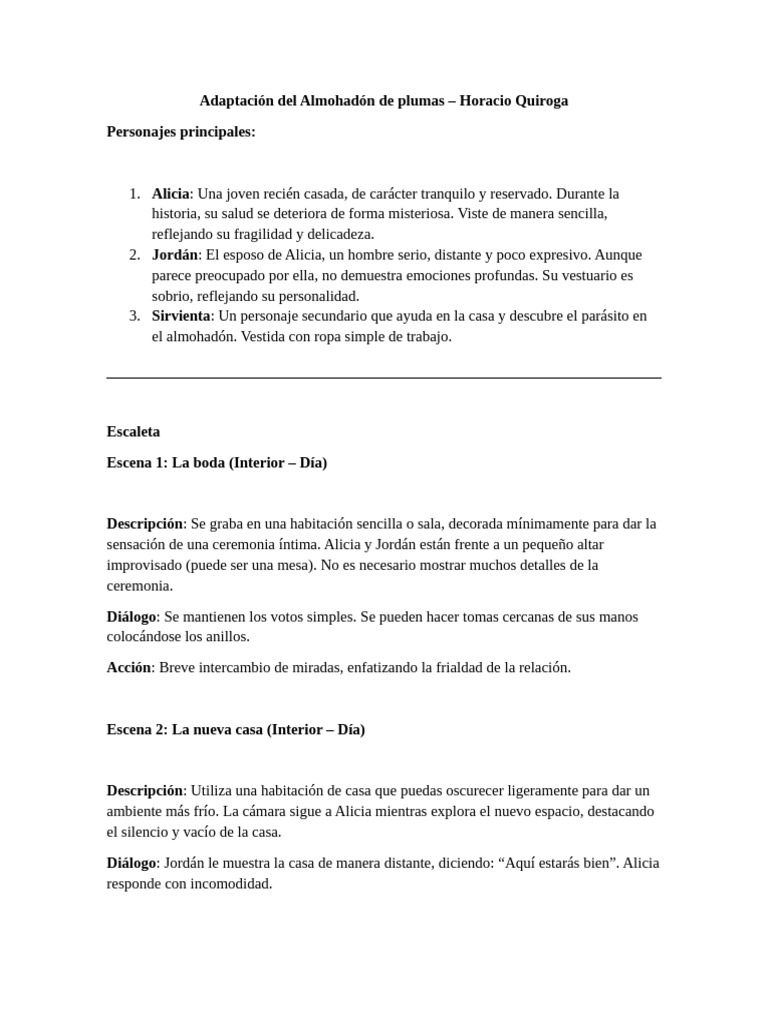 El Almohadon de Plumas | PDF