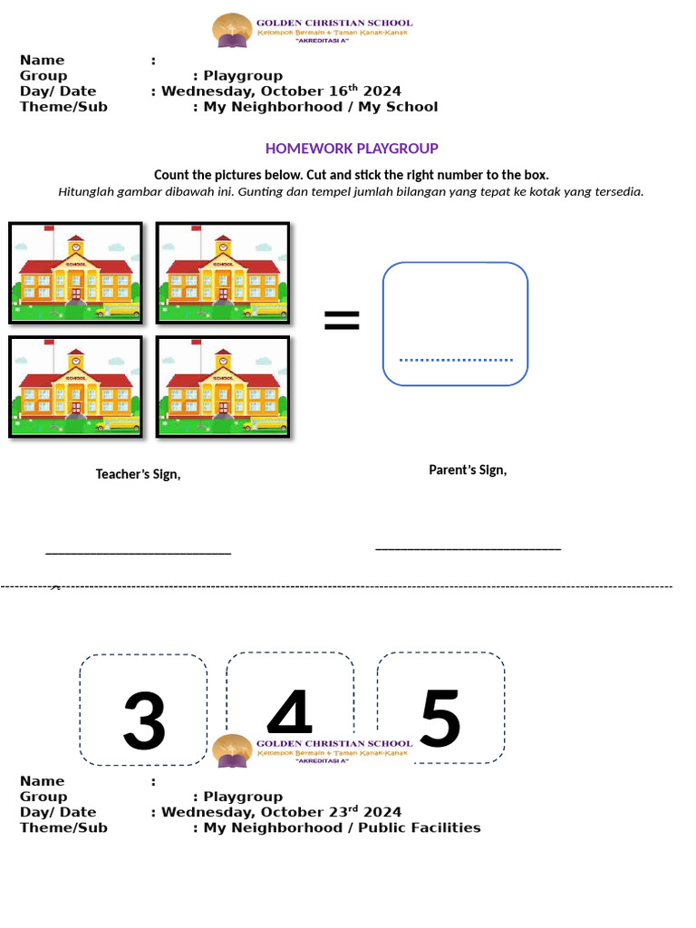 Homework Playgroup M14 | PDF