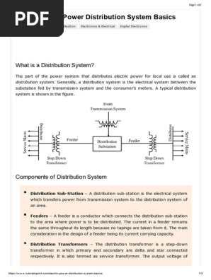 Electric Power Distribution System Basics Electrical A2z