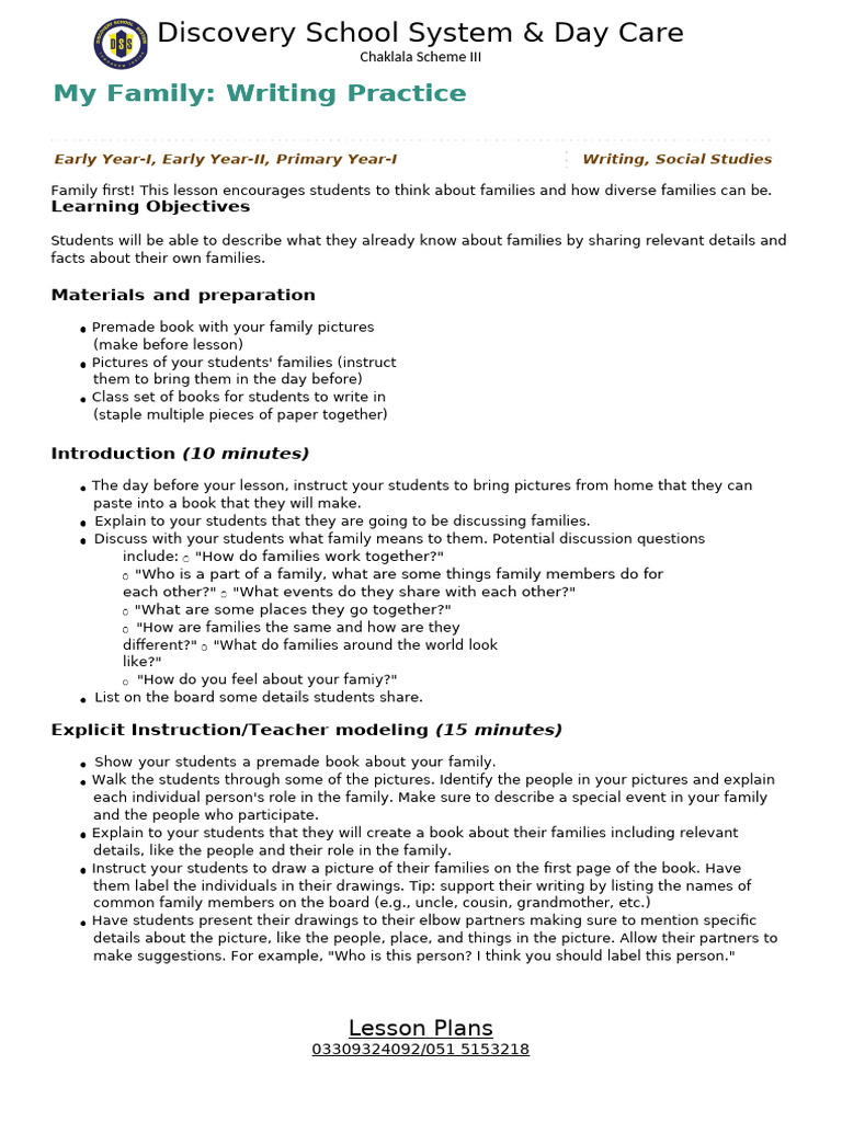 Exploring Family Diversity in Class | PDF | Education Theory | Cognition