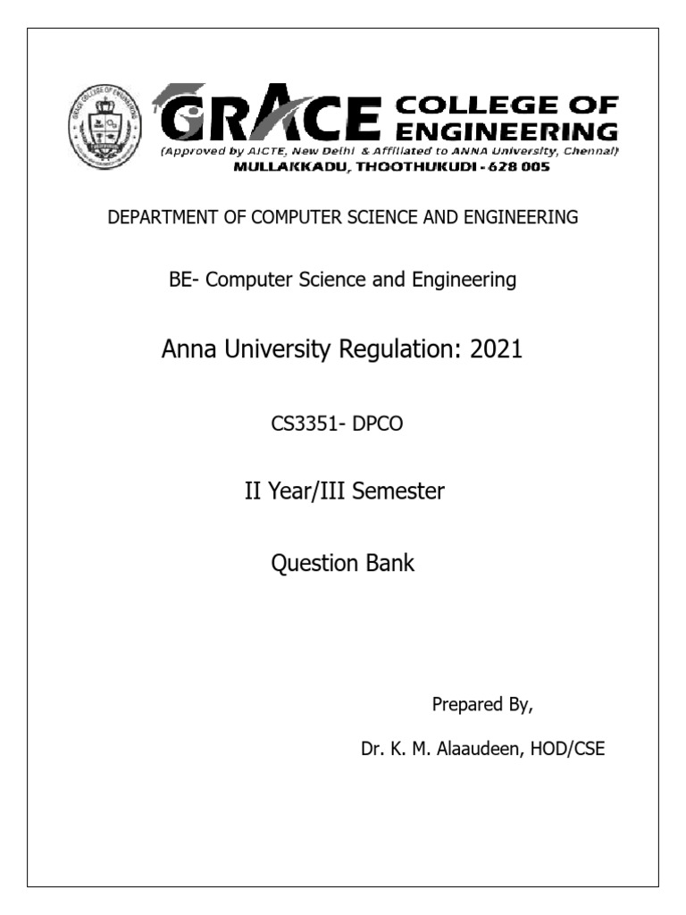 III Cse Cs3351 Dpco QB Unit 1 | PDF | Logic Gate | Computer Engineering