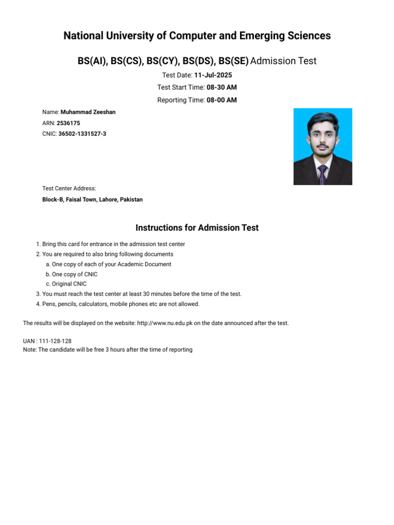 Admission Portal | PDF