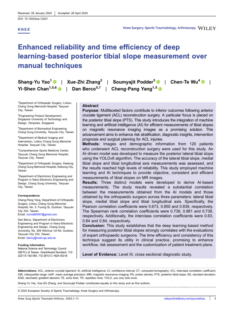 AI-Enhanced Measurement of Tibial Slope | PDF | Knee