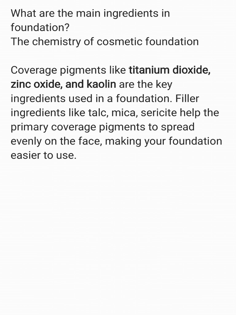 Main Ingredients | PDF