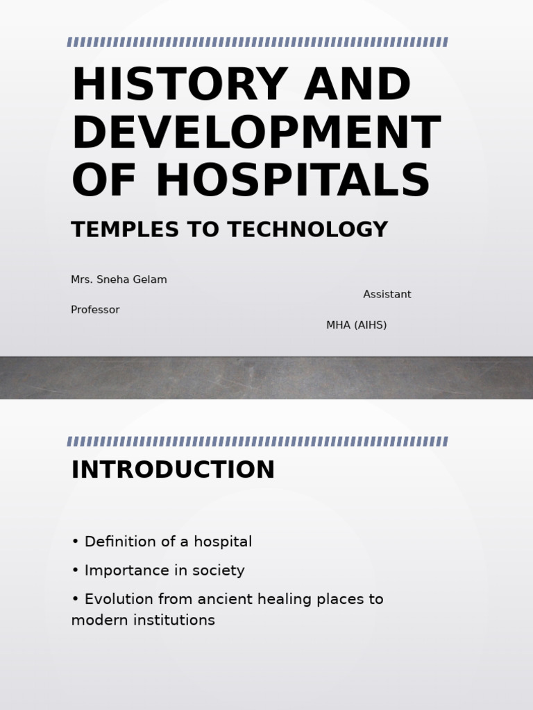 History and Development of Hospitals | PDF | Hospital | Florence ...