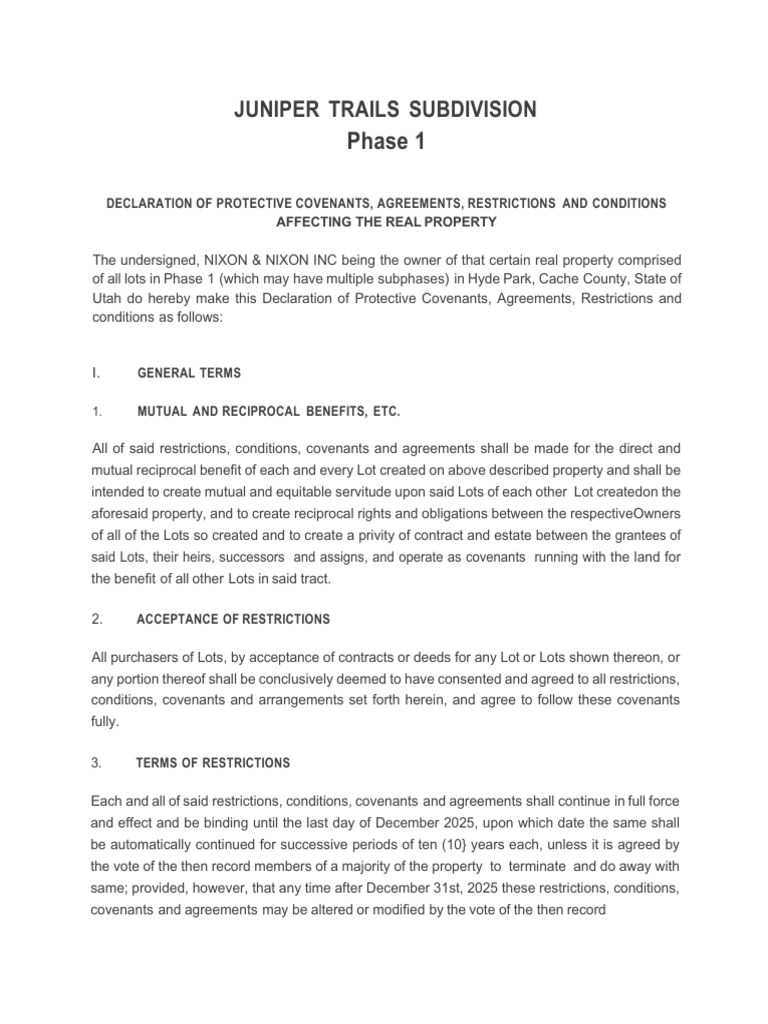 PHASE 3 CCRS Juniper Trails | PDF | Roof | Covenant (Law)