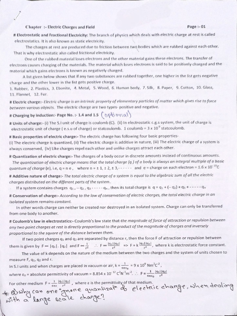 Physics 12 - 1. Electric Charges and Fields | PDF | Electric Field ...