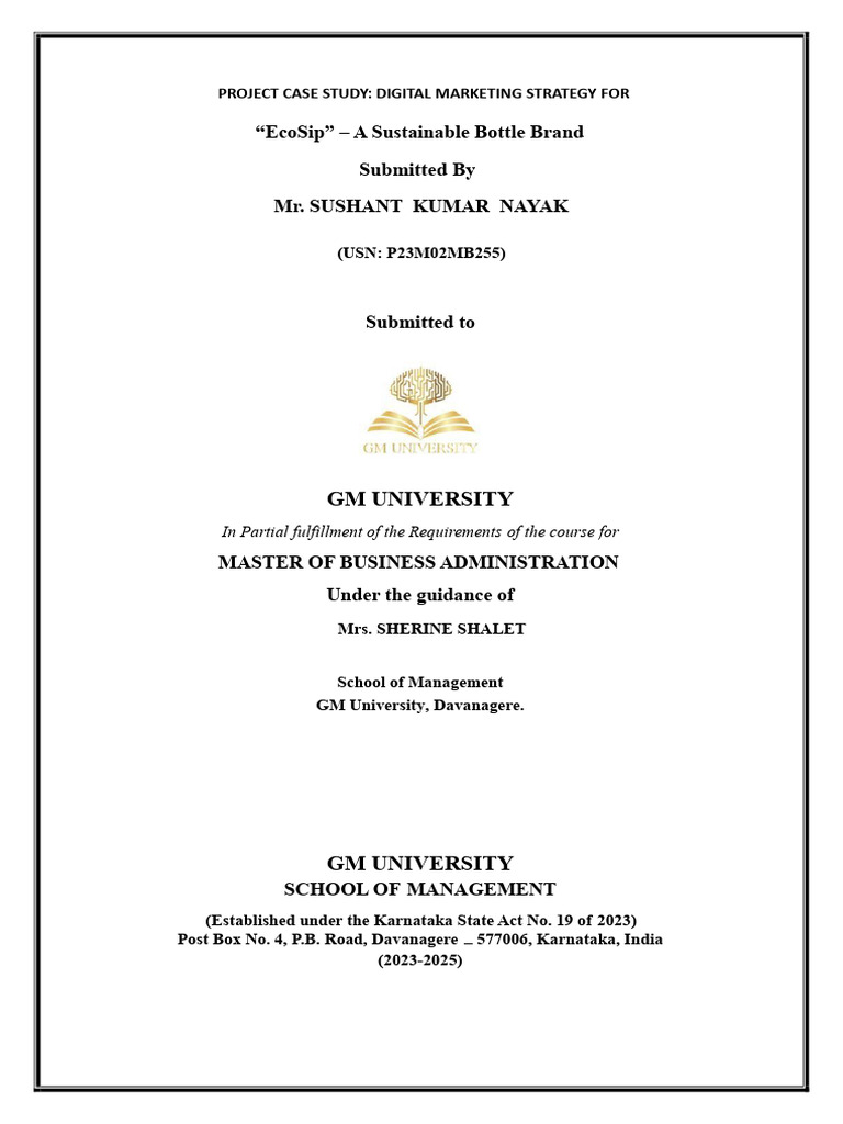 Sushant Kumar Nayak P23M02MB255 | PDF | Search Engine Optimization | Digital Marketing