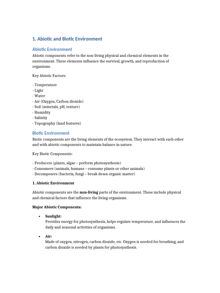 Environmental Science CH-1 | PDF | Ecosystem | Waste