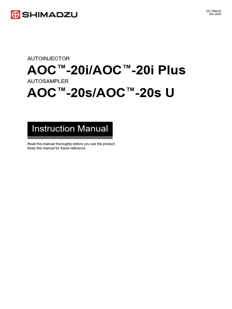 AOC-20i/20i Plus Autoinjector Manual | PDF | Electromagnetic Interference