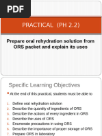 Oral Rehydration Solution Guide | PDF | Diarrhea | Medical Specialties