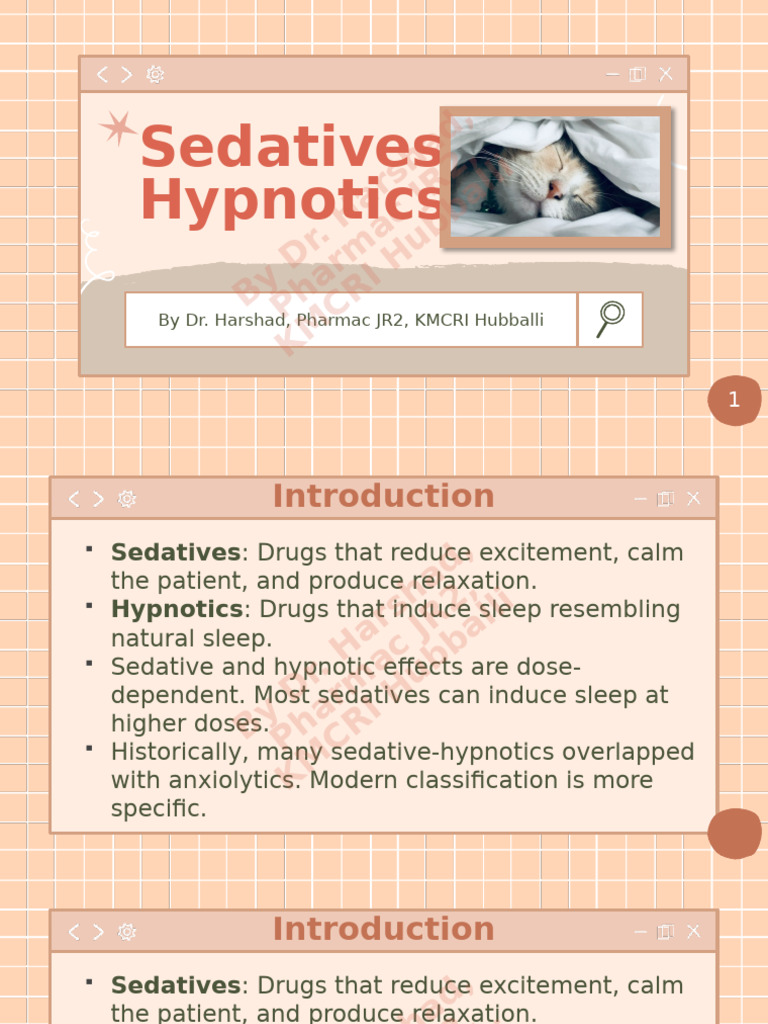Sedatives and Hypnotics Overview | PDF | Benzodiazepine | Drugs