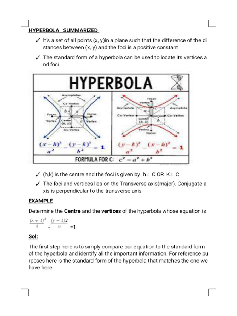 HYPERBOLA SUMMARIZED - Phoenix | PDF