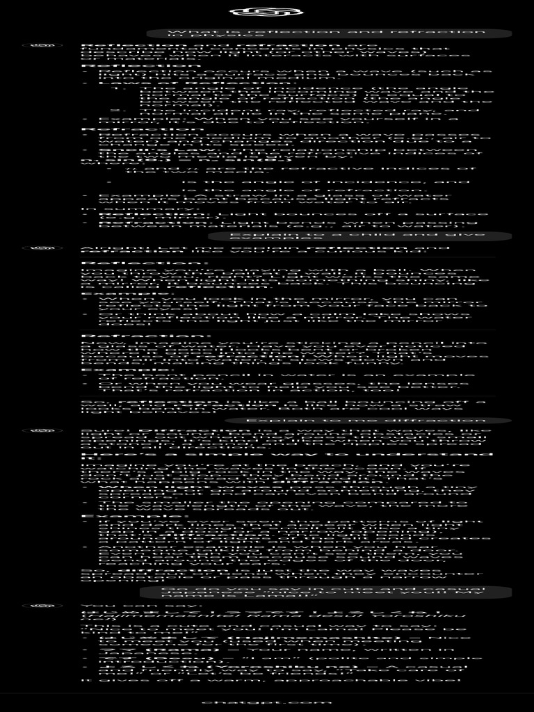 Reflection and Refraction Basics | PDF