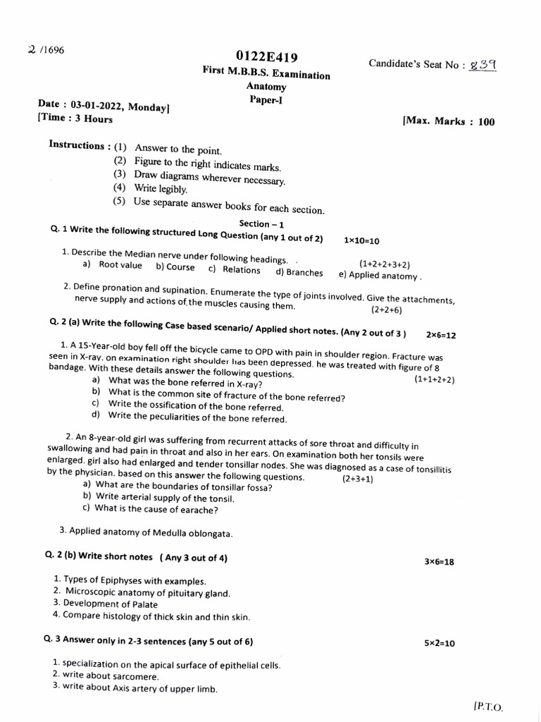 Uni Paper (2021-22) - 230107 - 210719 | PDF | Vein