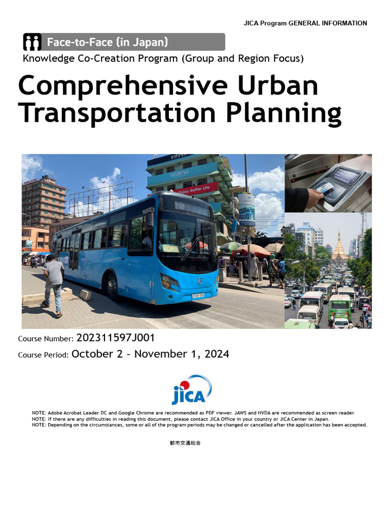 Urban Transportation Planning Program | PDF | Knowledge | Japan