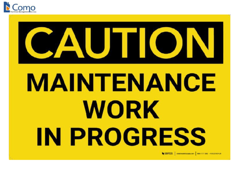 Maintenance Work Ongoing | PDF