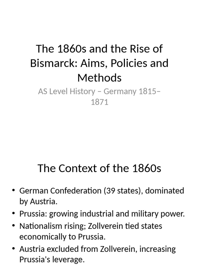 Bismarck 1860s Presentation | PDF