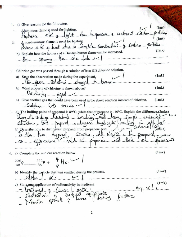 Mumms Chem Pp1 Scheme | PDF